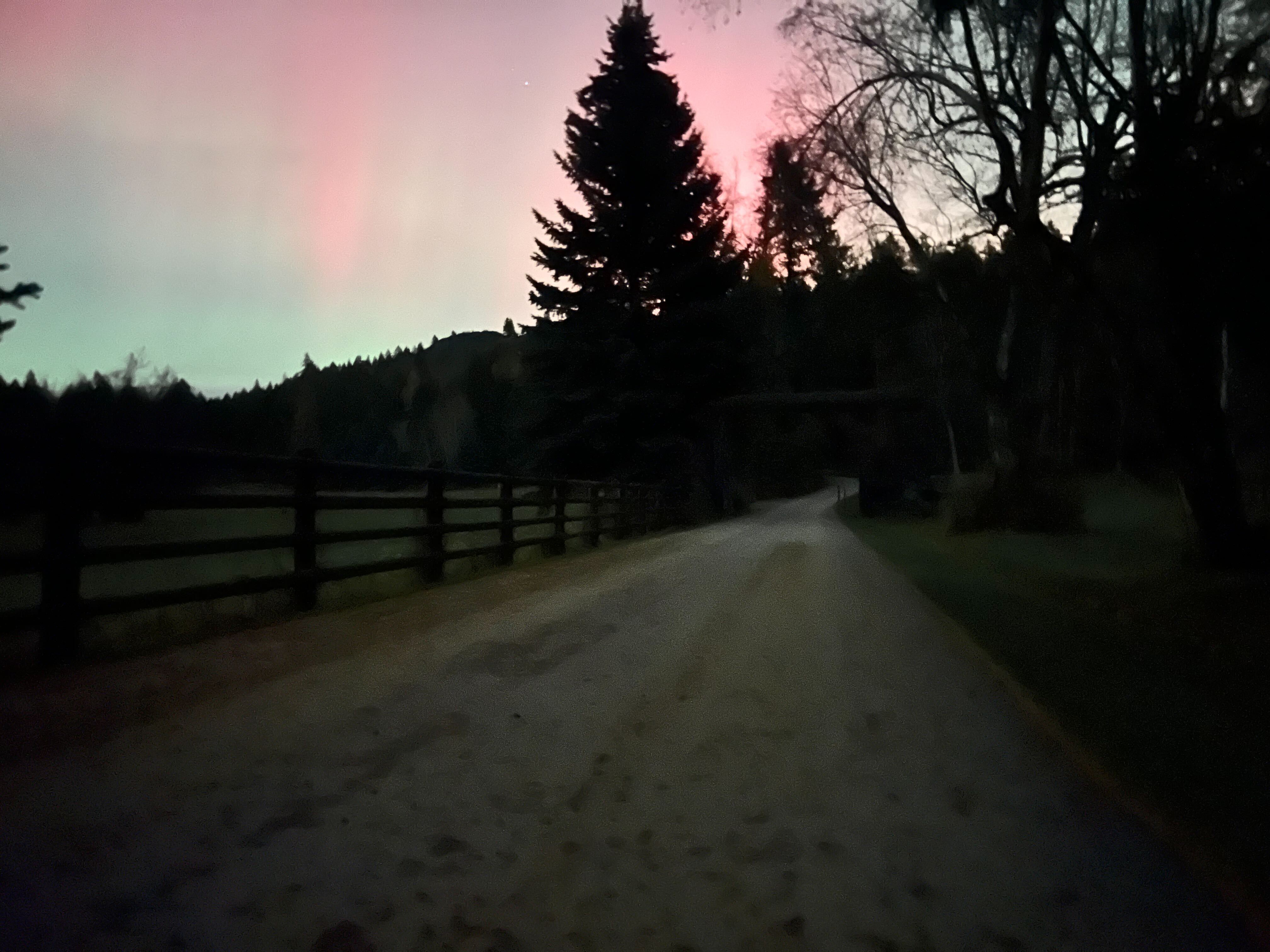 Northern Lights Over Montana - Flathead Lake Lodge